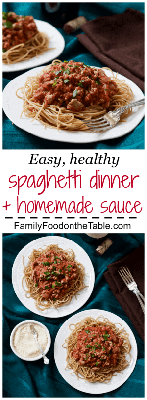 Spaghetti Dinner with Homemade Sauce - Family Food on the Table