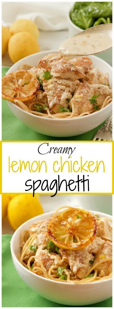 Creamy lemon chicken spaghetti - Family Food on the Table