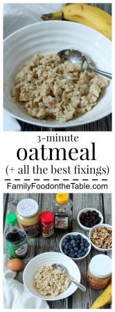 3-minute microwave oatmeal - Family Food on the Table