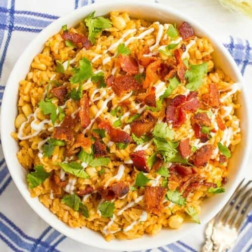 Bacon Rice with Corn - Family Food on the Table