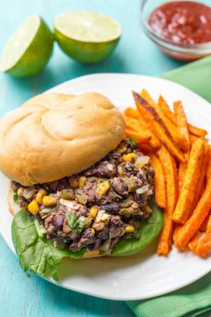 Veggie burger scramble (V, GF) (+ video) - Family Food on the Table