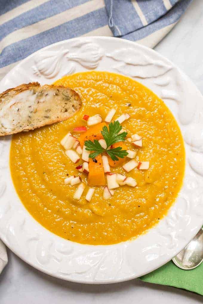 Roasted Butternut Squash Apple Soup Family Food On The Table Roasted Butternut Squash Apple Soup Family Food On The Table