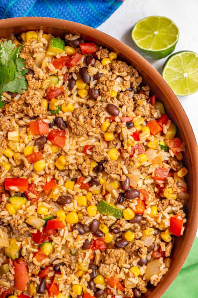Turkey Taco Rice Skillet - Family Food on the Table