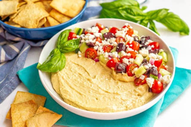 Mediterranean layered hummus dip - Family Food on the Table