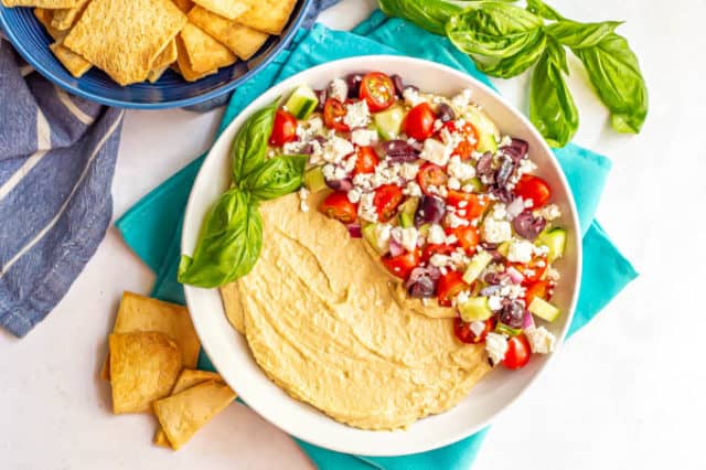 Mediterranean layered hummus dip - Family Food on the Table