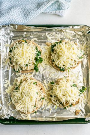Open-Faced Turkey Spinach Mushroom Melts - Family Food on the Table