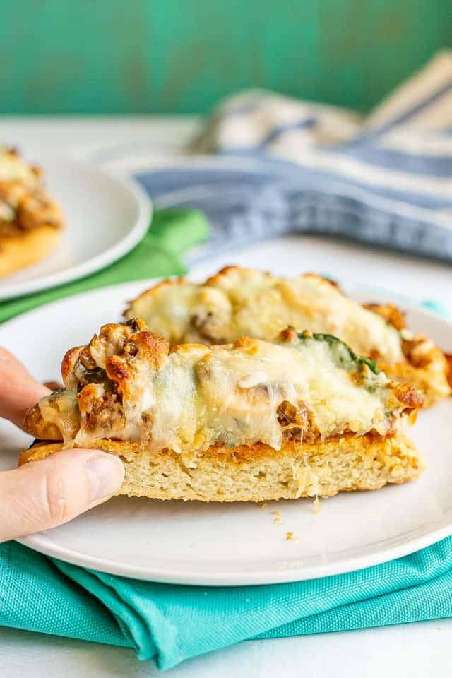 Turkey sausage and veggie flatbread - Family Food on the Table