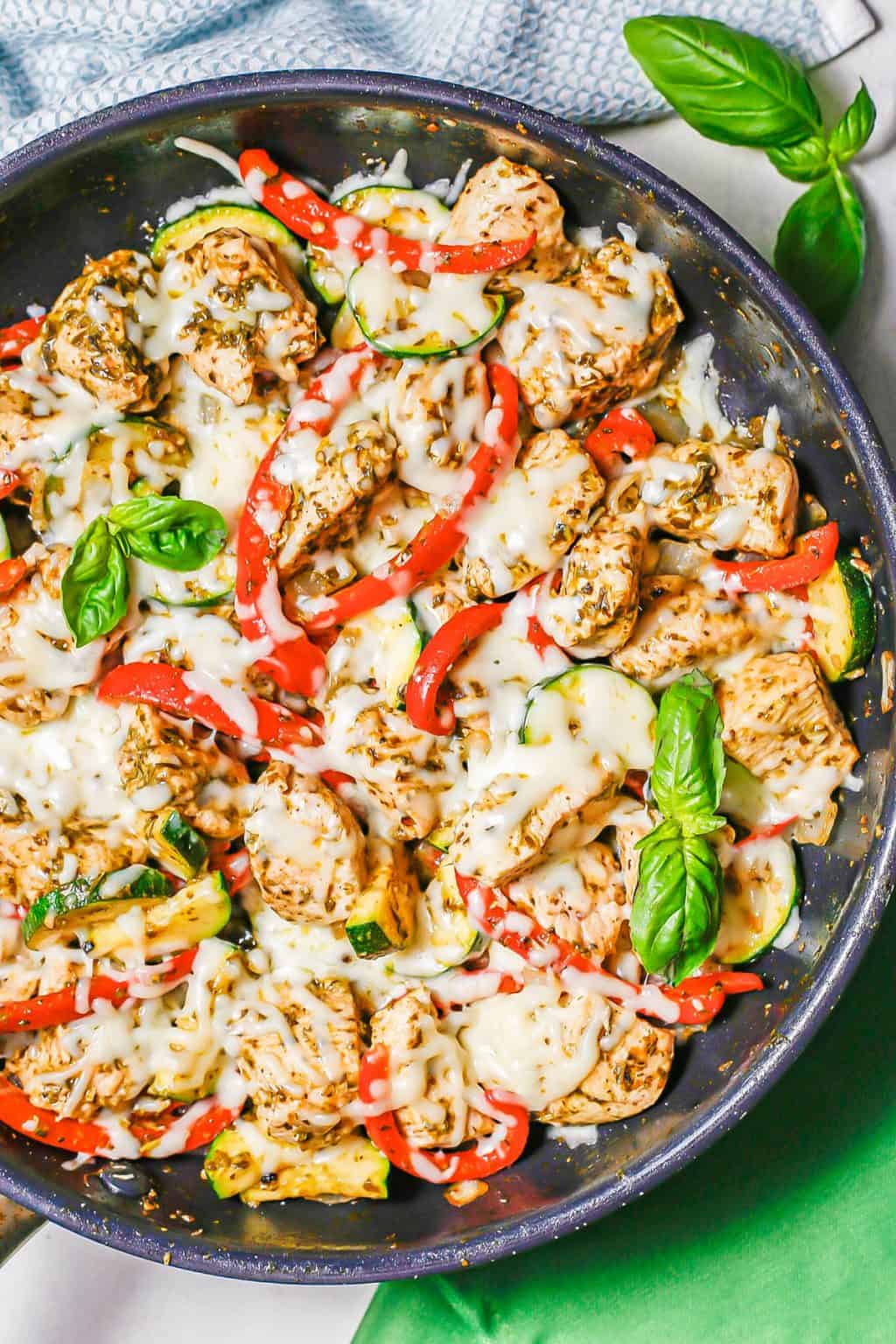 Italian Chicken Skillet with Pesto - Family Food on the Table