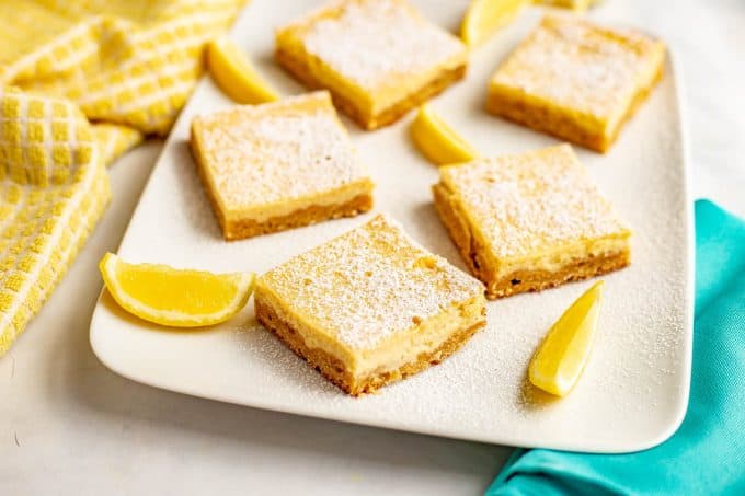 Healthy Lemon Bars {7 ingredients} - Family Food on the Table