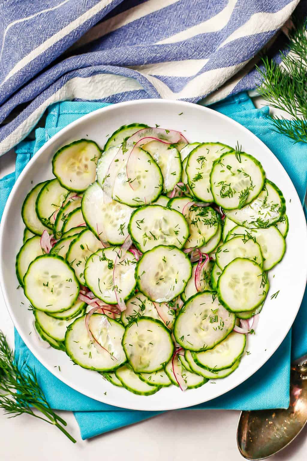 Cucumber Salad - Family Food on the Table