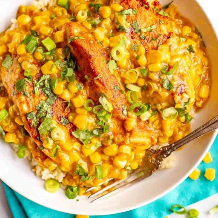 Skillet Chicken with Creamed Corn - Family Food on the Table