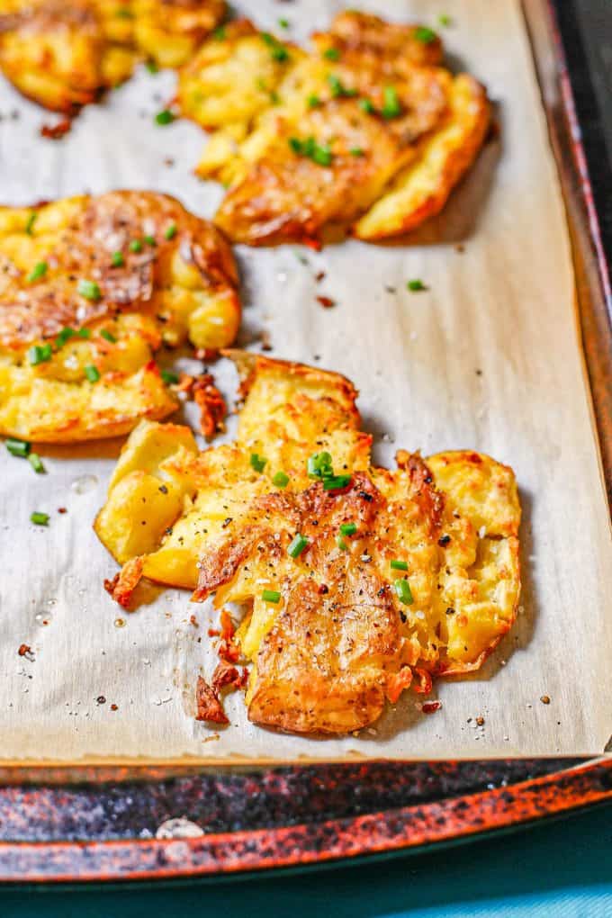 Smashed Potatoes - Family Food on the Table