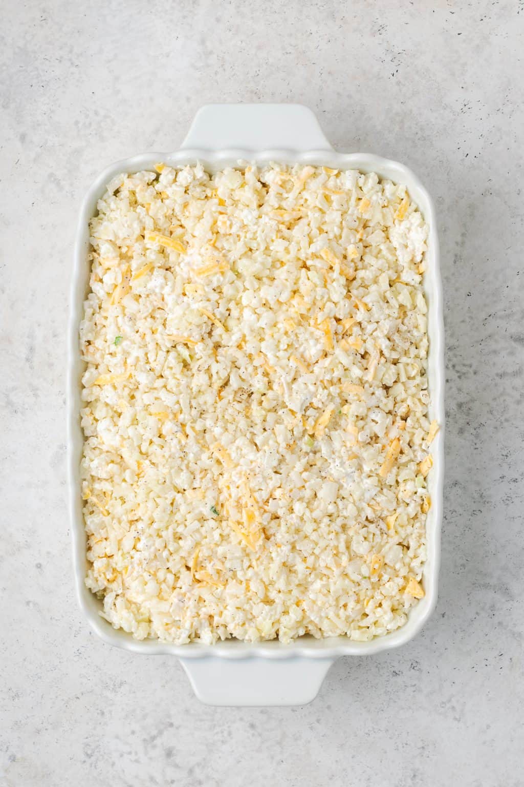 Baked Cheesy Cauliflower Rice - Family Food on the Table