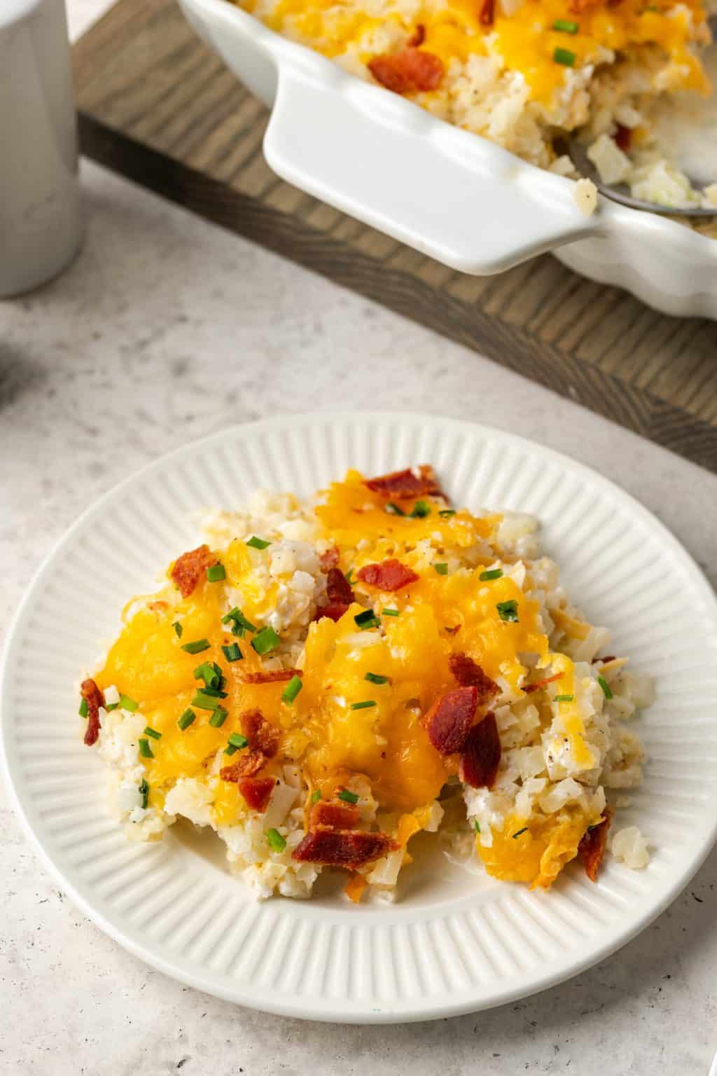 Baked Cheesy Cauliflower Rice - Family Food on the Table