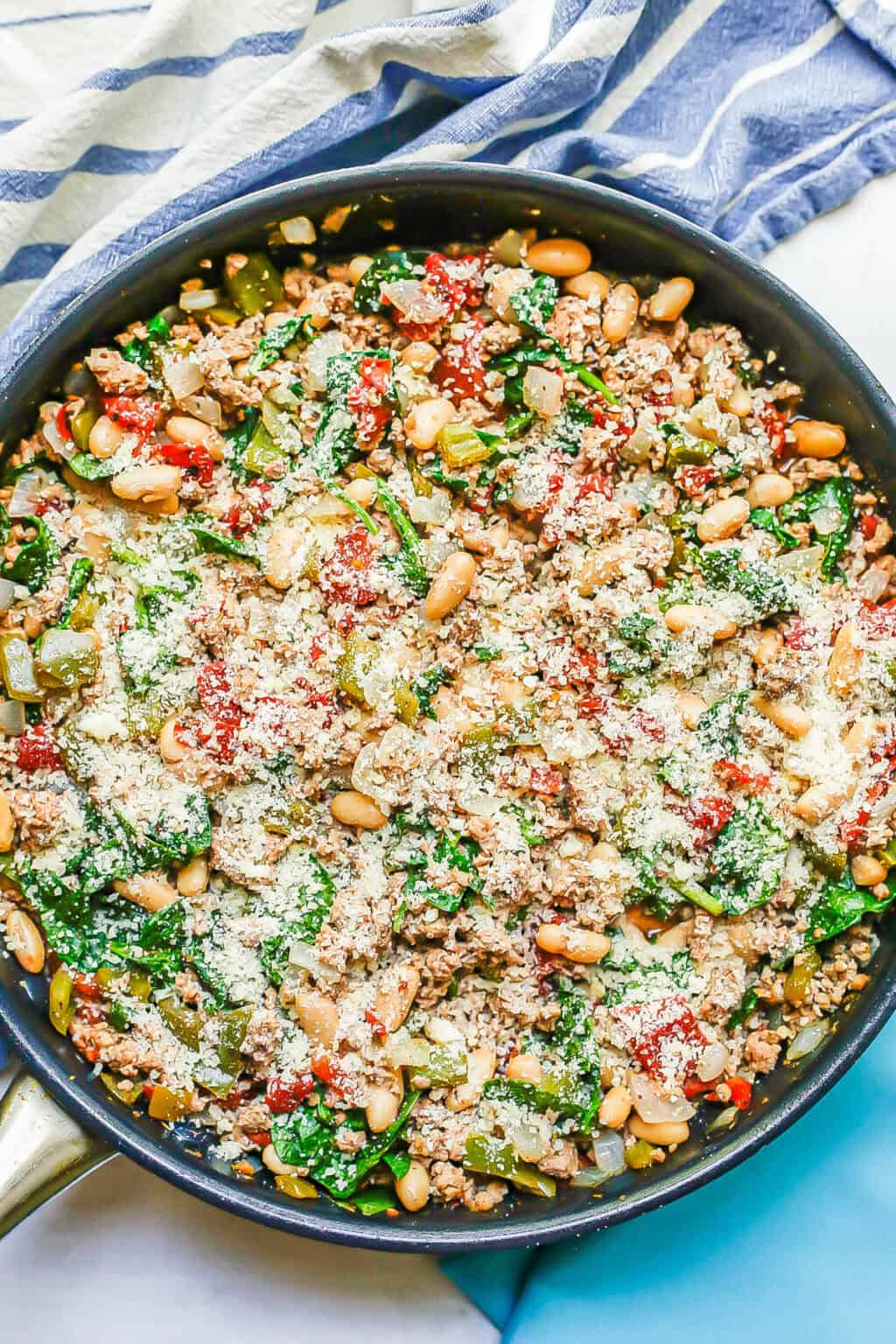 Italian Ground Turkey Skillet - Family Food on the Table