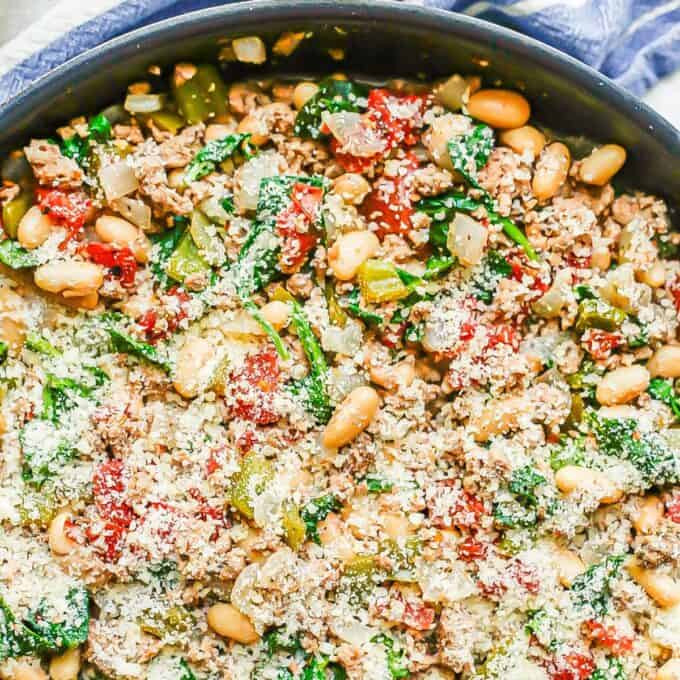 Italian Ground Turkey Skillet - Family Food on the Table