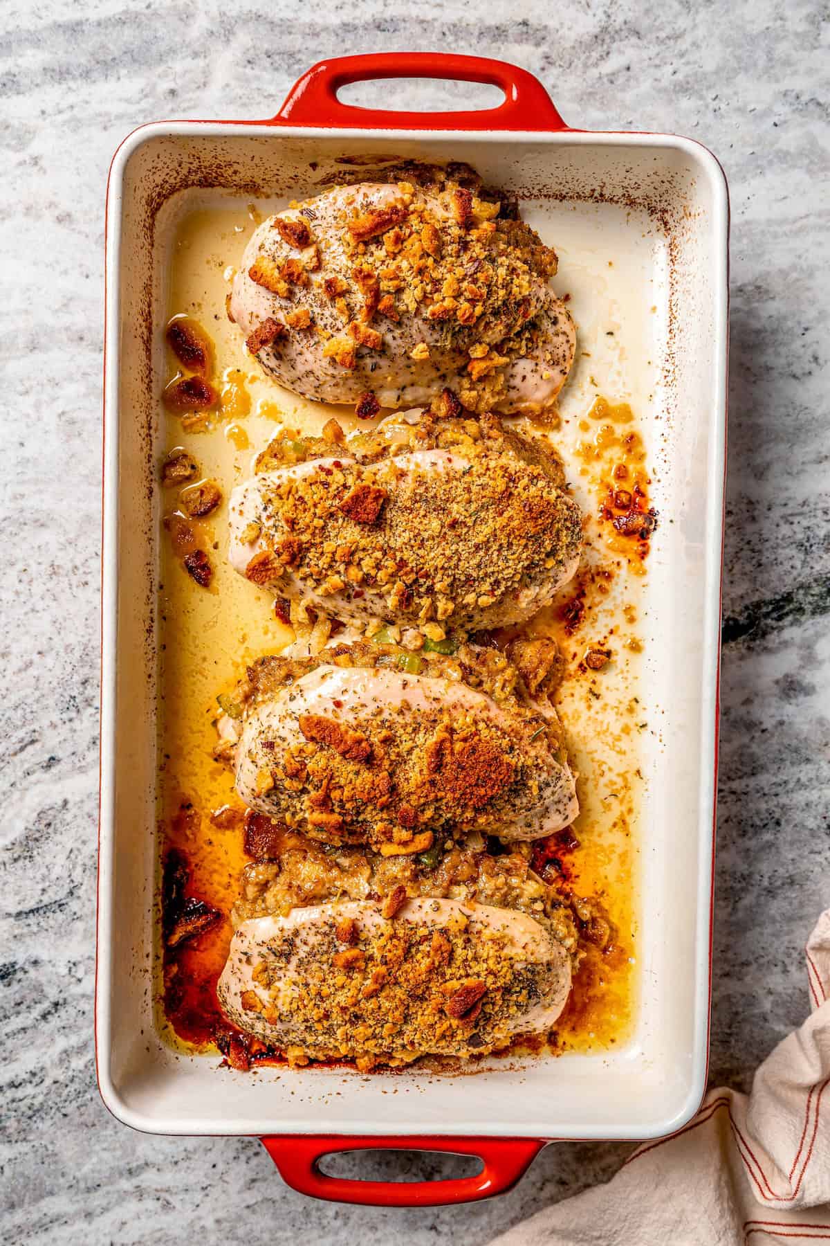 Chicken Breasts Stuffed with Stuffing - Family Food on the Table