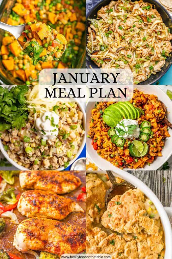 January Meal Plan - Family Food on the Table