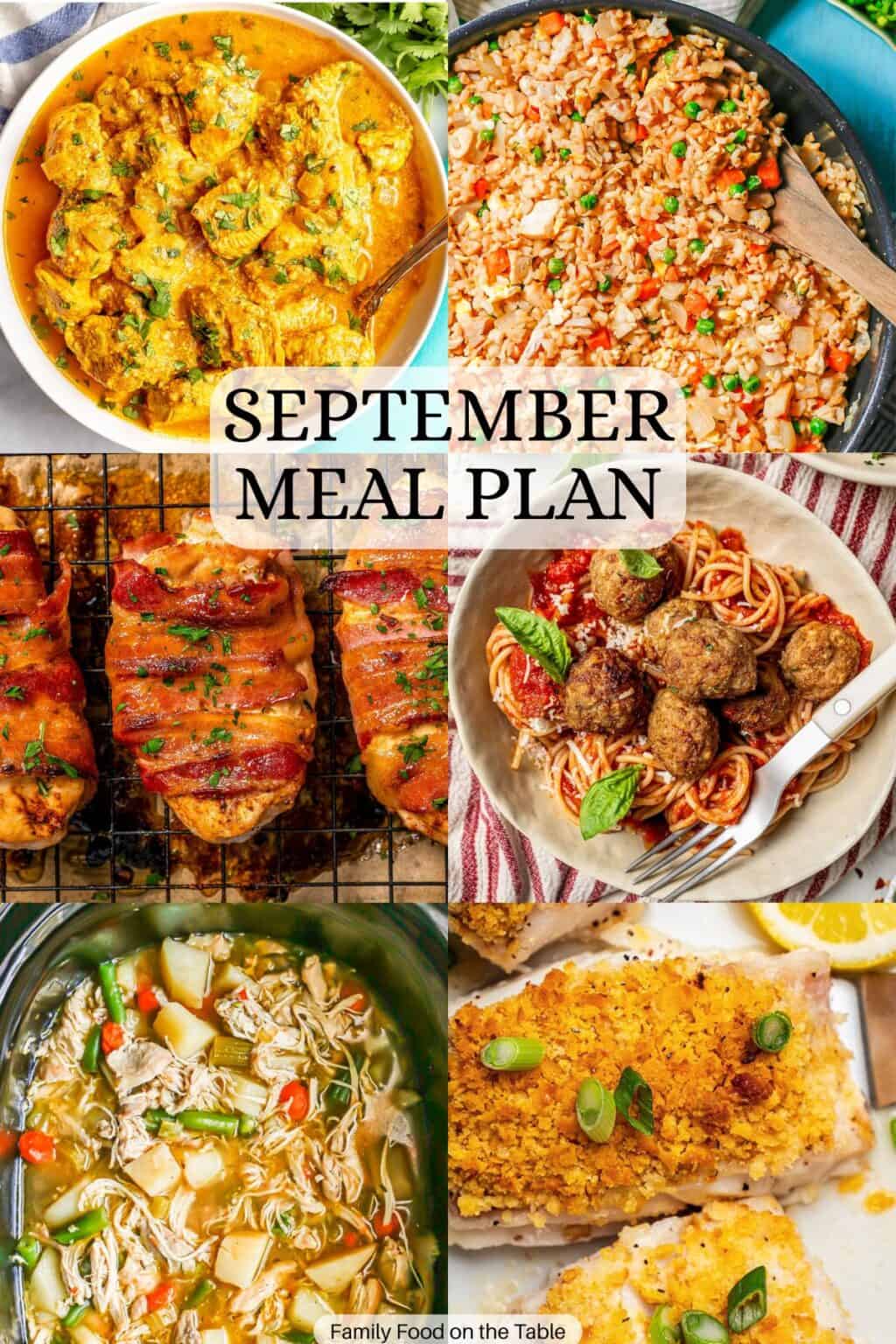 September Meal Plan - Family Food on the Table