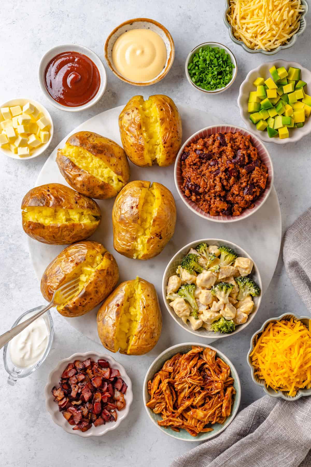 Baked Potato Bar - Family Food on the Table