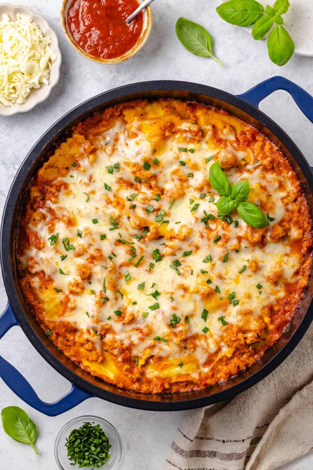 Skillet Ravioli Lasagna - Family Food on the Table