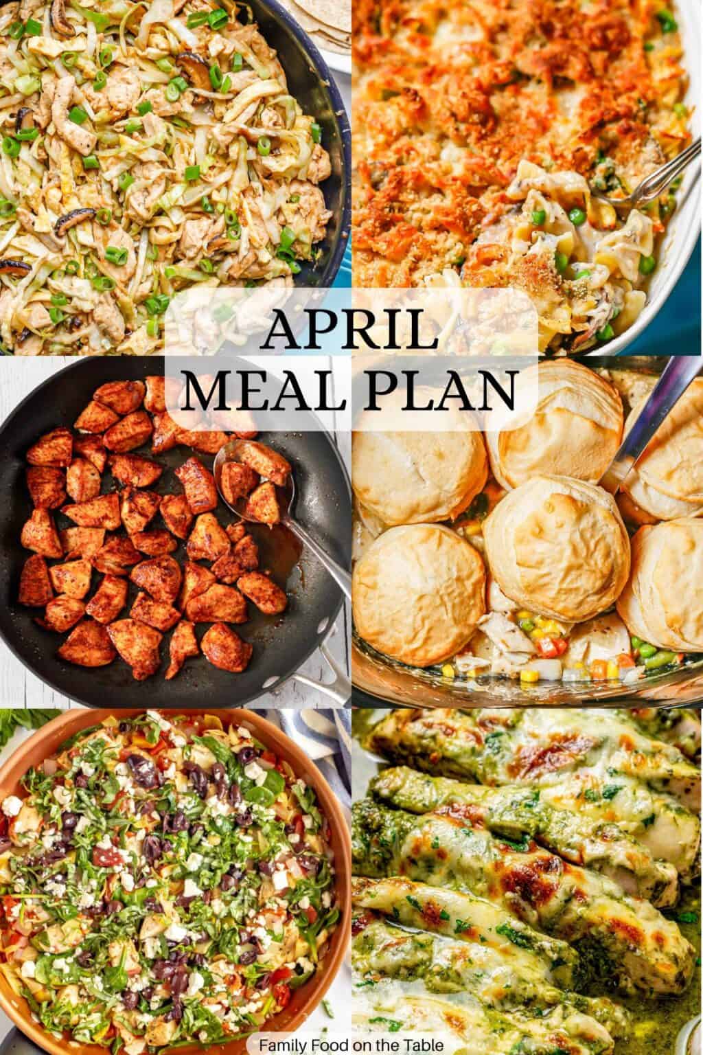 April Meal Plan - Family Food on the Table